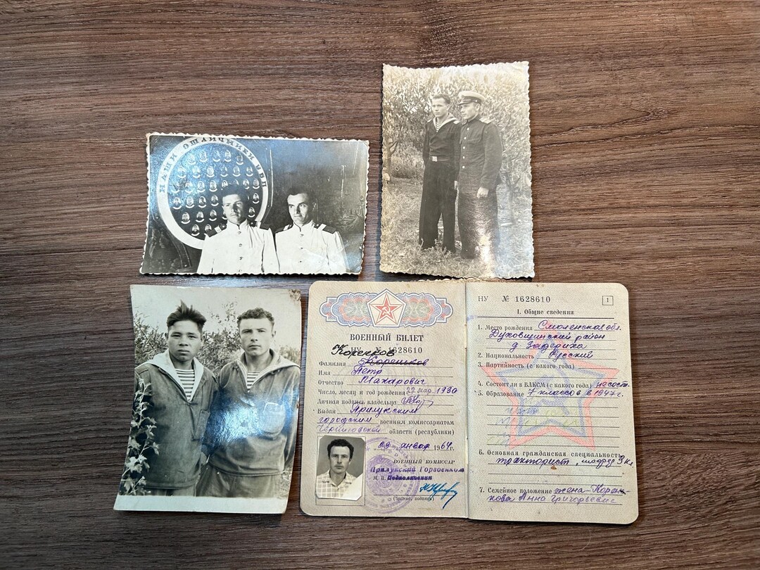 Soviet Military ID Card Ticket Document 1964 USSR History Rare ...