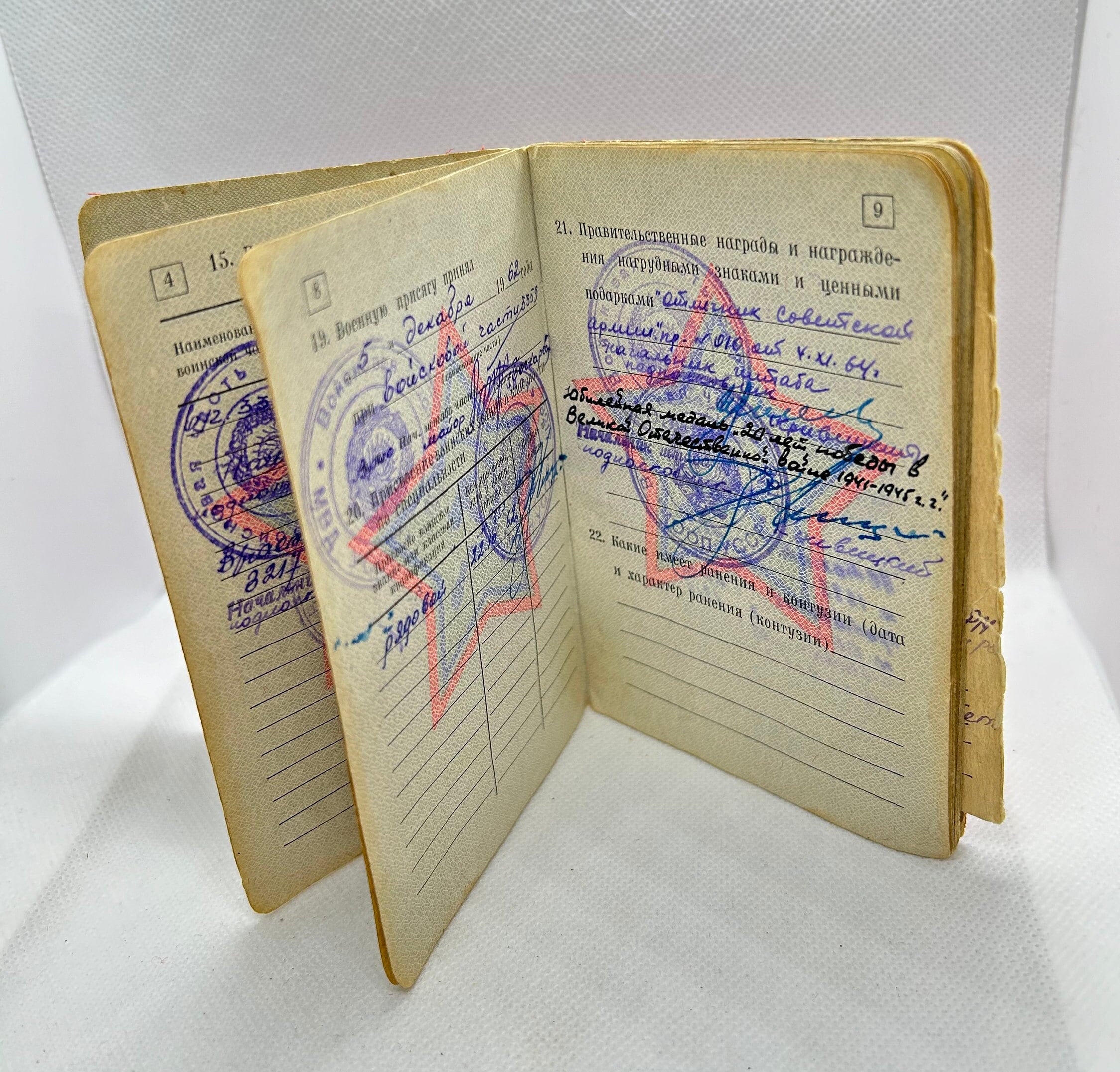 Soviet Military ID Card Ticket Document 1962 USSR History - Etsy