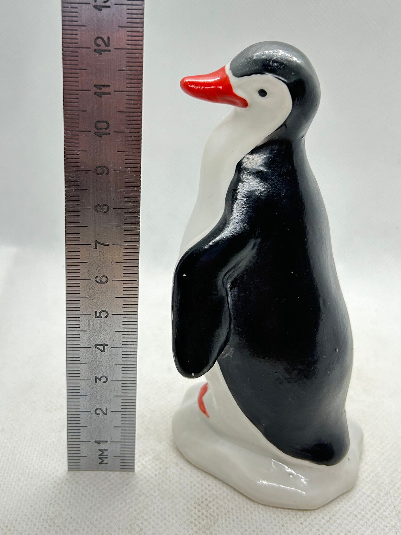 Vintage Soviet Figurine Statuette Sculpture Penguin Polonne ZHK Ceramic ...