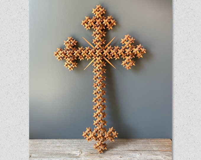 Tramp Art Crown of Thorns Crucifix - Etsy