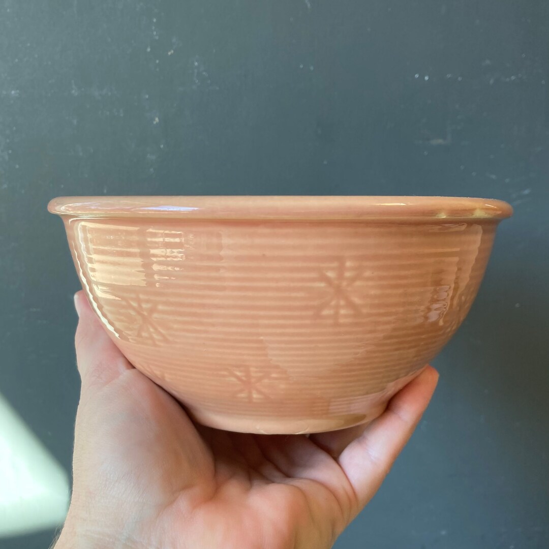 Vintage Shawnee Dusty Rose Small Mixing Bowl - Salmon Bowl - Made in ...