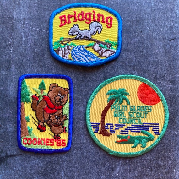 Vintage Girl Scout Patch - Cookie Sales - Camping - Gem