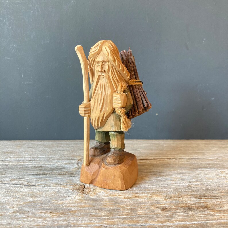 Hand Carved Man Traditional Carved Wood Mountain Man - Etsy