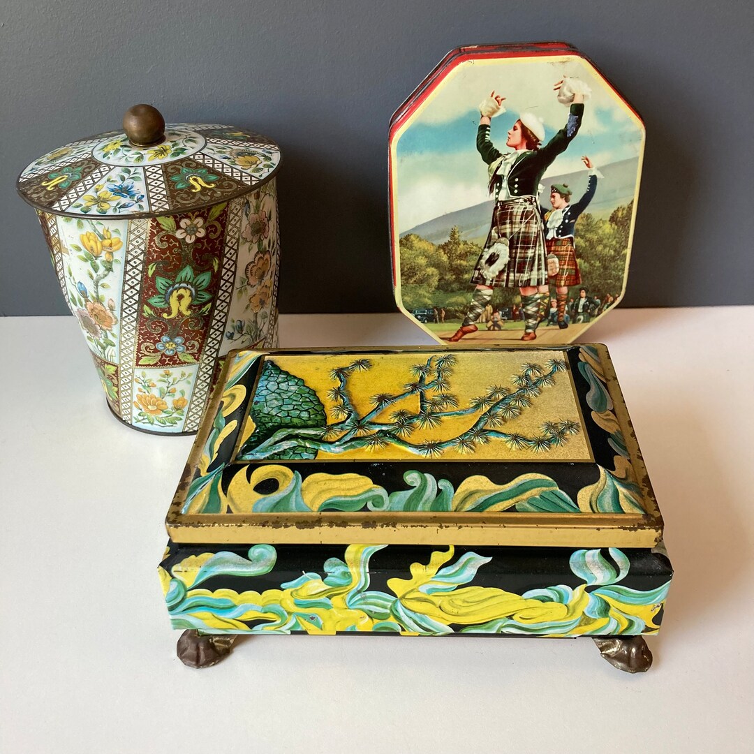 Your Choice of Decorative Vintage Storage Tins - Etsy