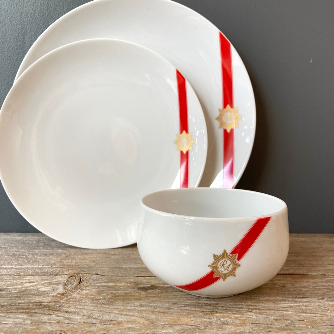 Mid Century TWA Soup Bowl - Salad Plate - Dinner Plate - TWA Airlines ...