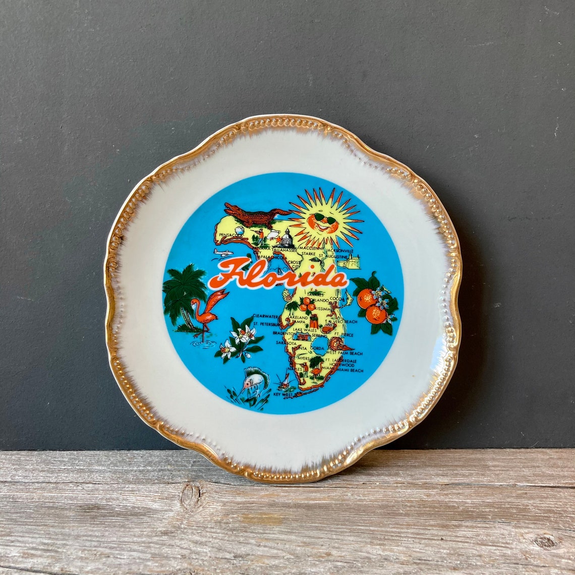 Florida Souvenir Plate - Etsy