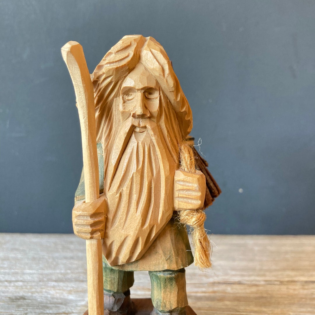 Hand Carved Man - Traditional Carved Wood Mountain Man - Etsy