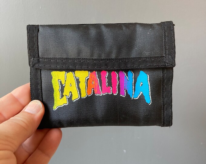 Vintage Catalina Velcro Nylon Wallet - Vintage Rainbow Velcro Wallet - Etsy