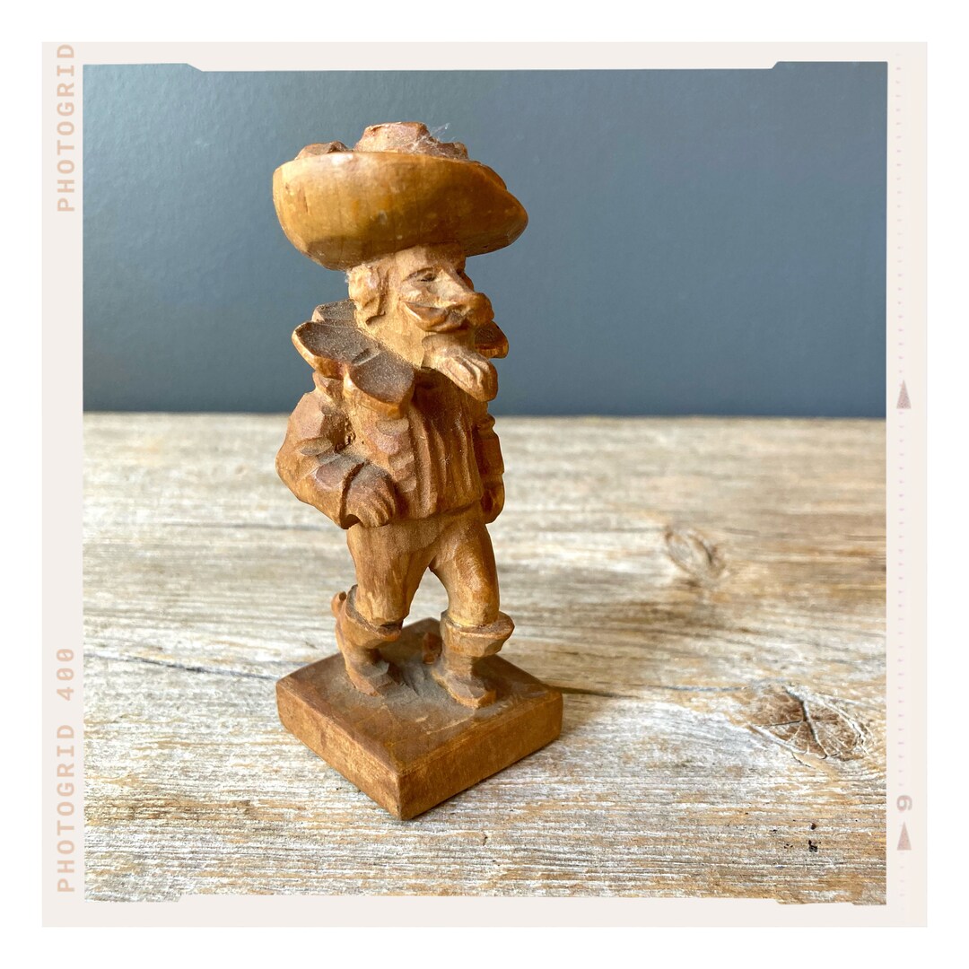 Vintage Hard Carved Wooden Knight Chess Piece - Etsy