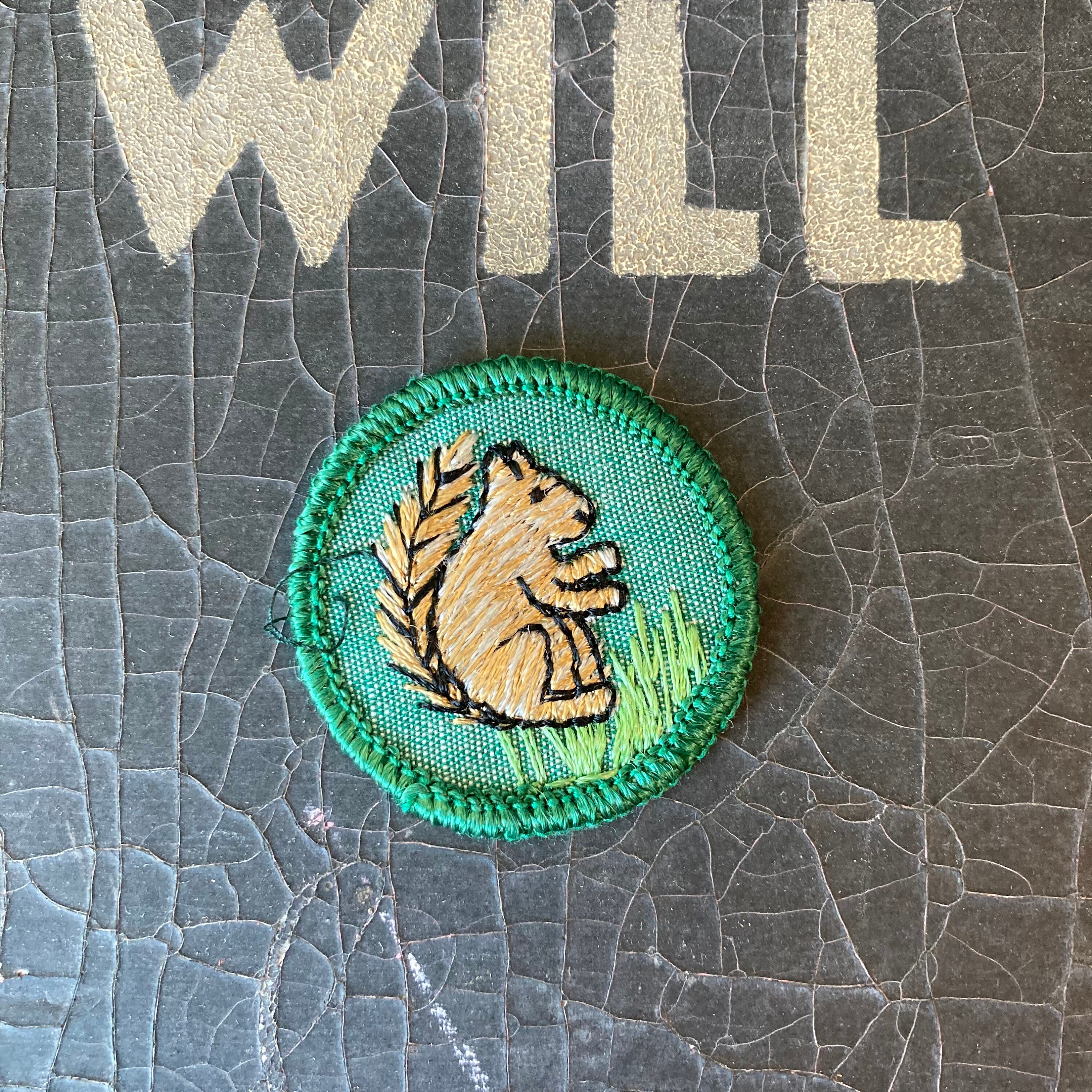 World Scout Crest Badge Wood