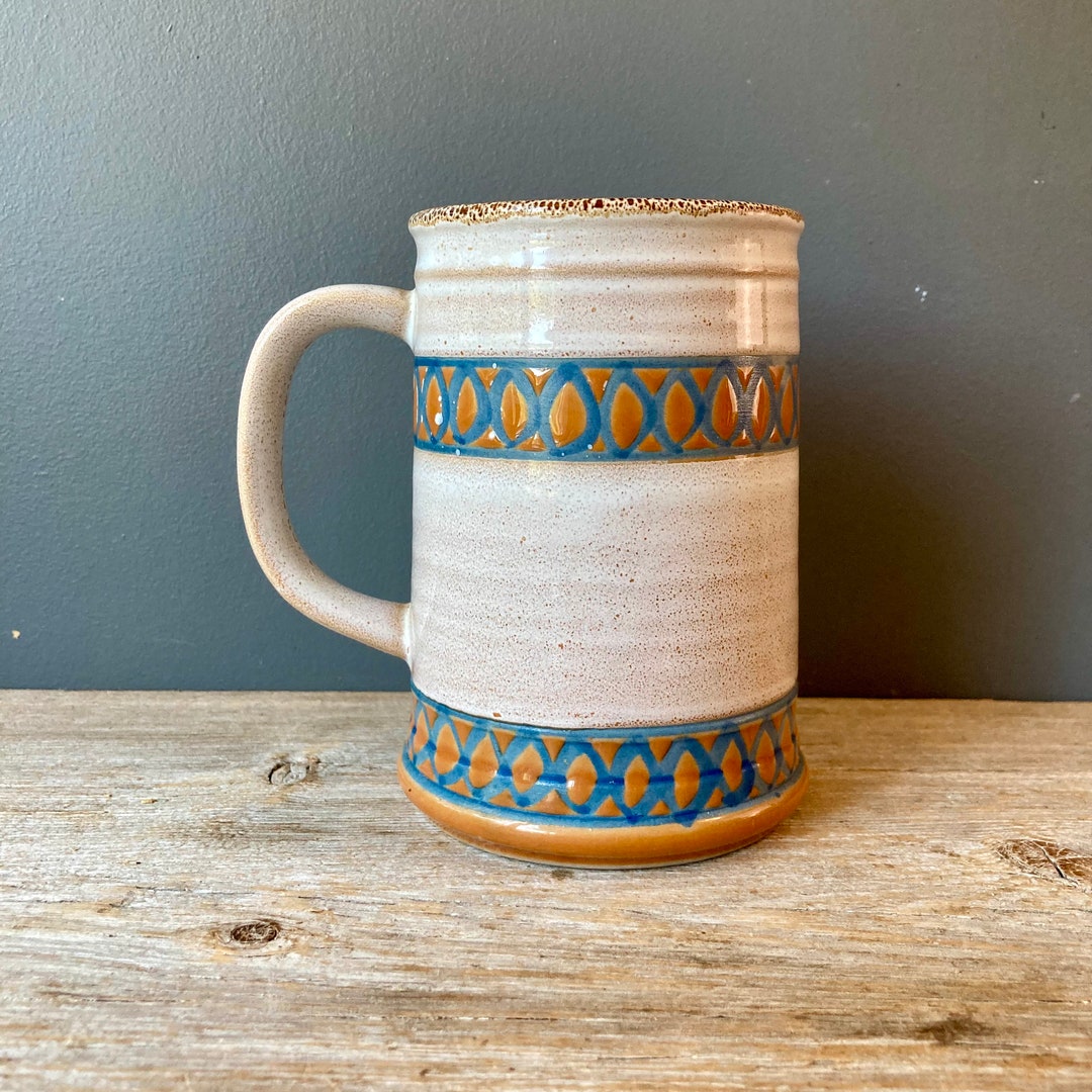 Tall Vintage Made in Japan Mug With Geometric Design - Otagiri Mug - Etsy