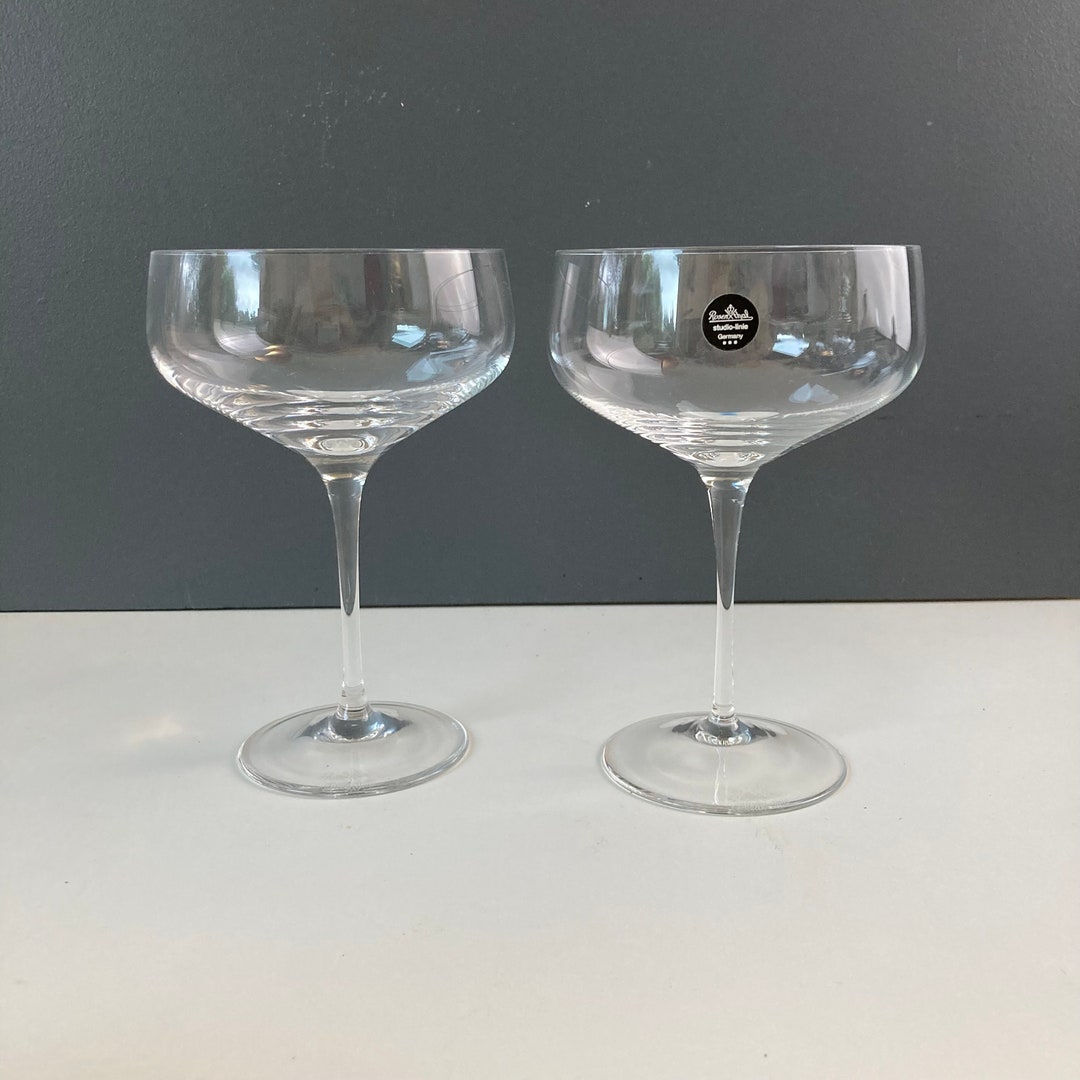 2 Modern Rosenthal Scandinavian Glass Champagne Coupes - Rosenthal ...