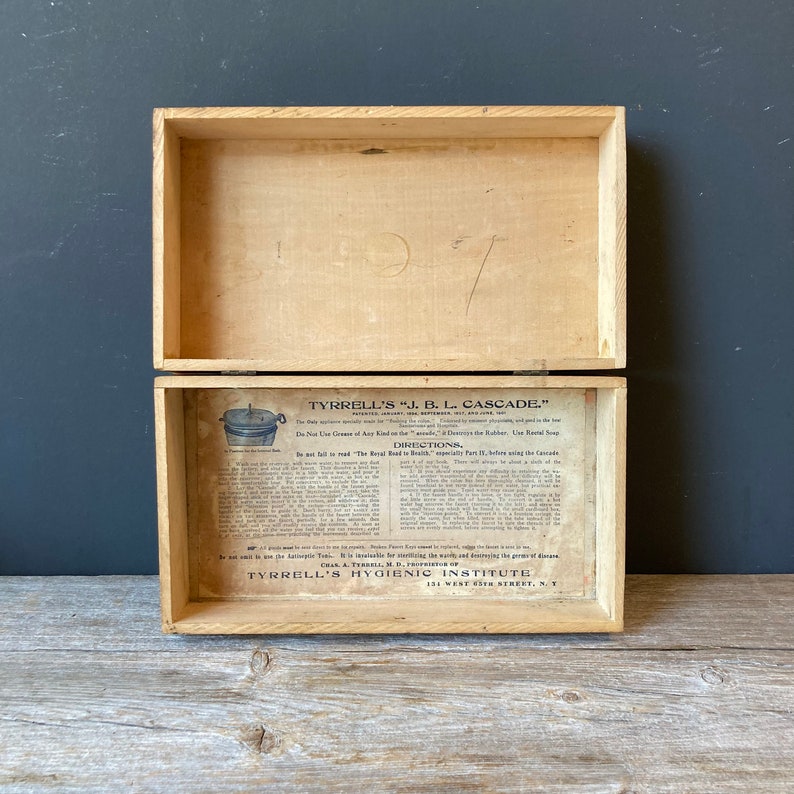 Antique Wooden Medical Device Box - Tyrrells Hygienic Institute - 1911 ...