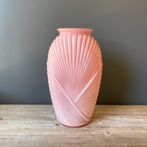 Tall Pink Glass Vase - Etsy