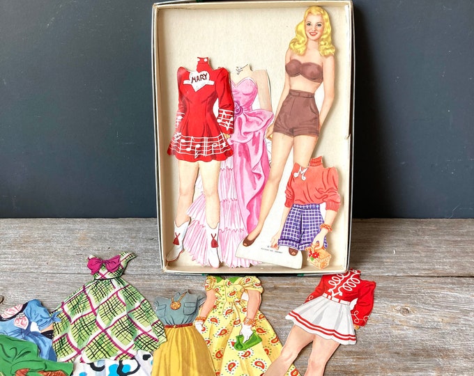 1954 Mary Hartline W.P.C. Paper Doll W/ Outfits - Etsy