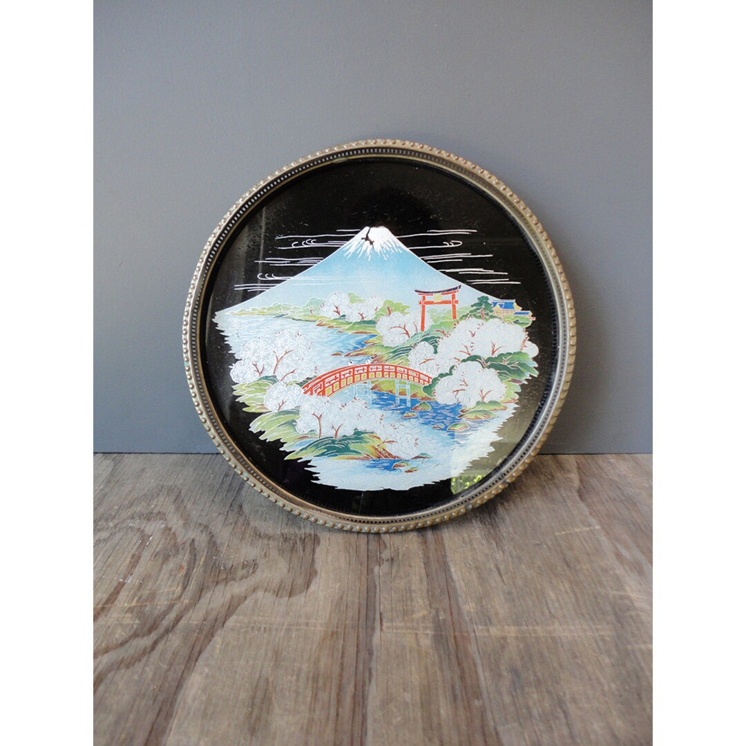 1950s Japanese Tray - Mount Fuji - Etsy