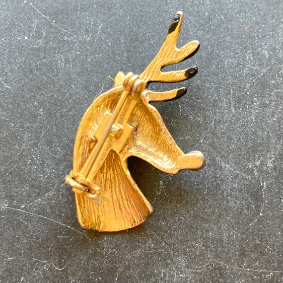 1950s Christmas Pin - Rudolph the Red Nosed Reindeer … - Gem