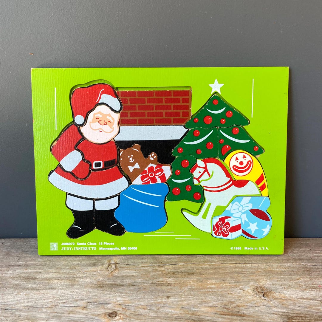 Vintage Judy Instructo Wooden Puzzle Christmas Puzzle - Etsy