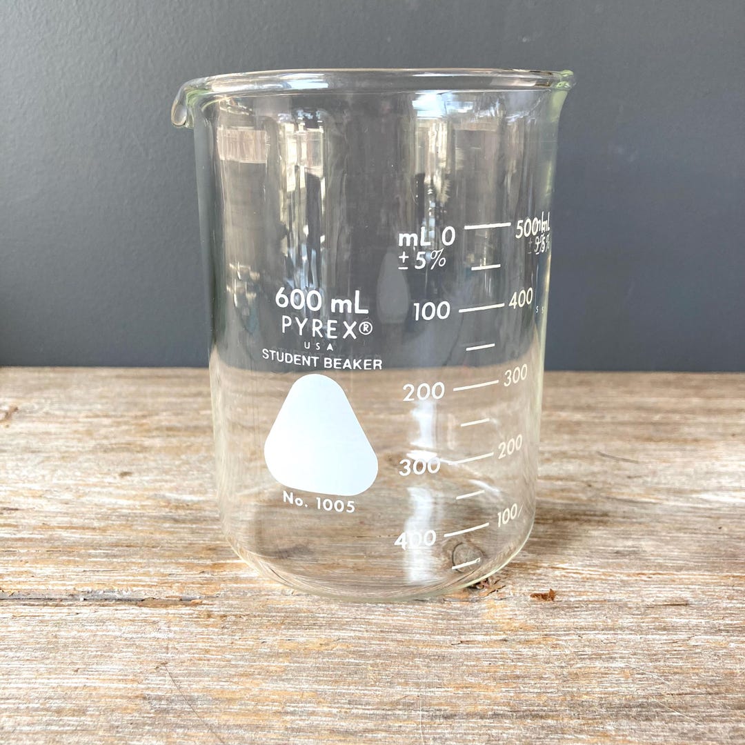 Vintage Pyrex Science Beaker 600 Ml Student Beaker - Science Vase - Etsy