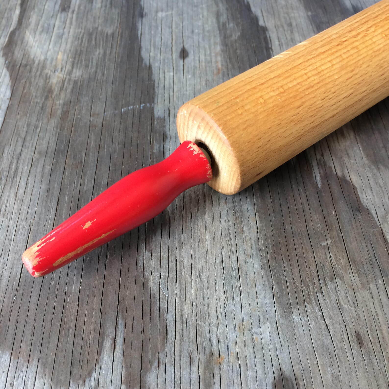 Red Handle Rolling Pin - Etsy