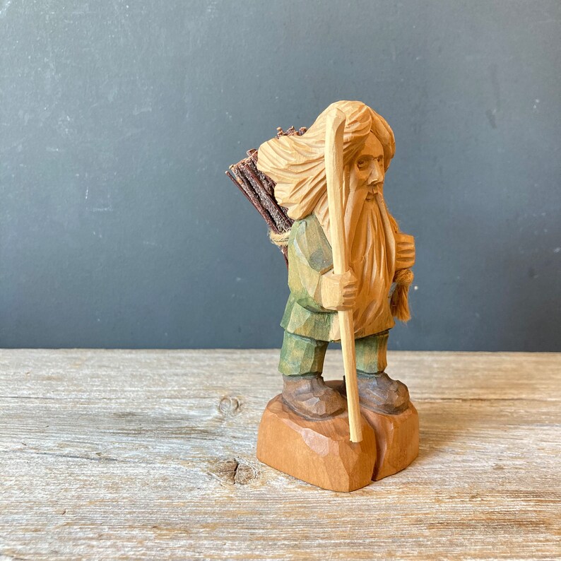 Hand Carved Man Traditional Carved Wood Mountain Man - Etsy
