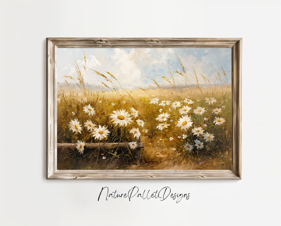 Summerfield, Flowers, Digital Artwork, Wall Art, Flower Field, Digital ...