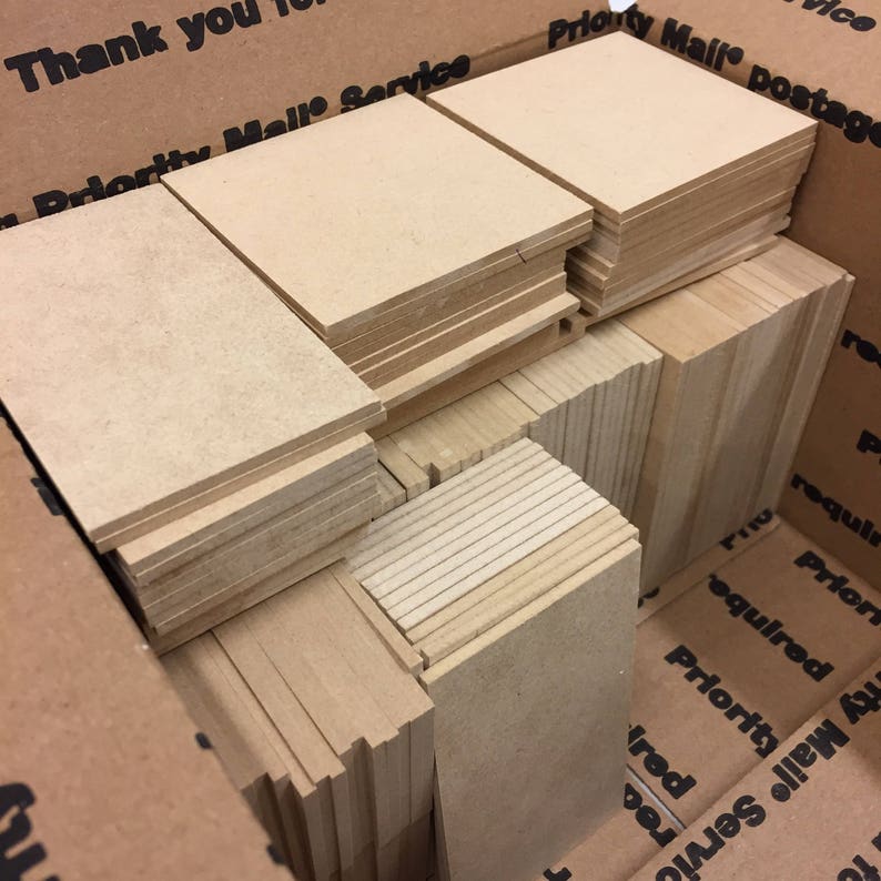 On sale Giant box of 1/8 MDF pieces perfect for | Etsy