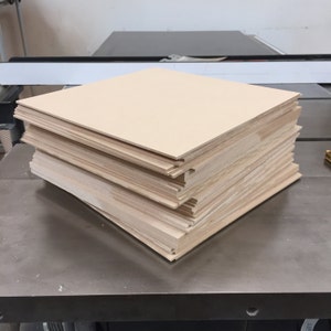 12 X 12 X 1/8 MDF Sheets 40 Sheets Perfect for Laser Work or Crafting ...
