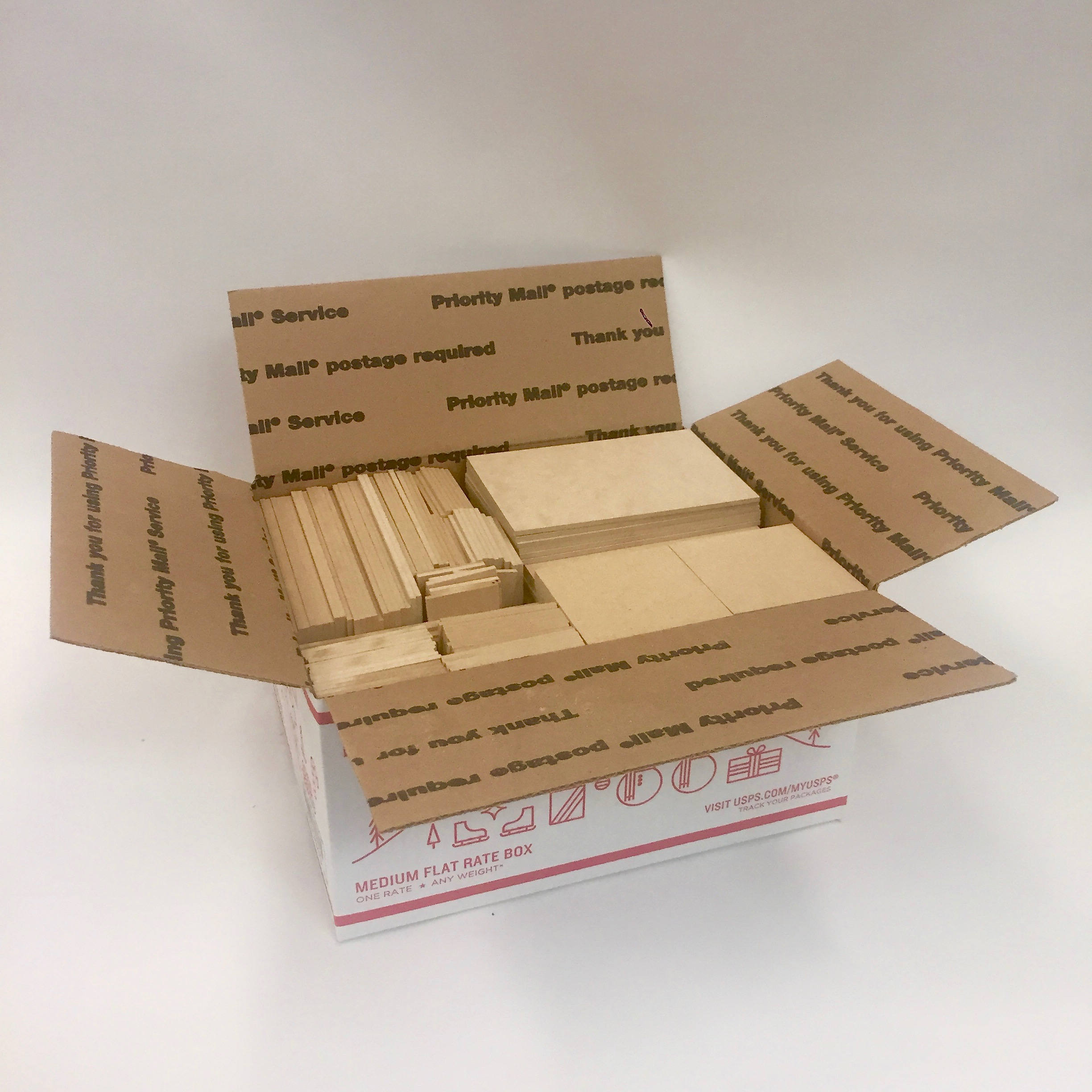 Giant box of 1/8 MDF pieces perfect for crafting or | Etsy