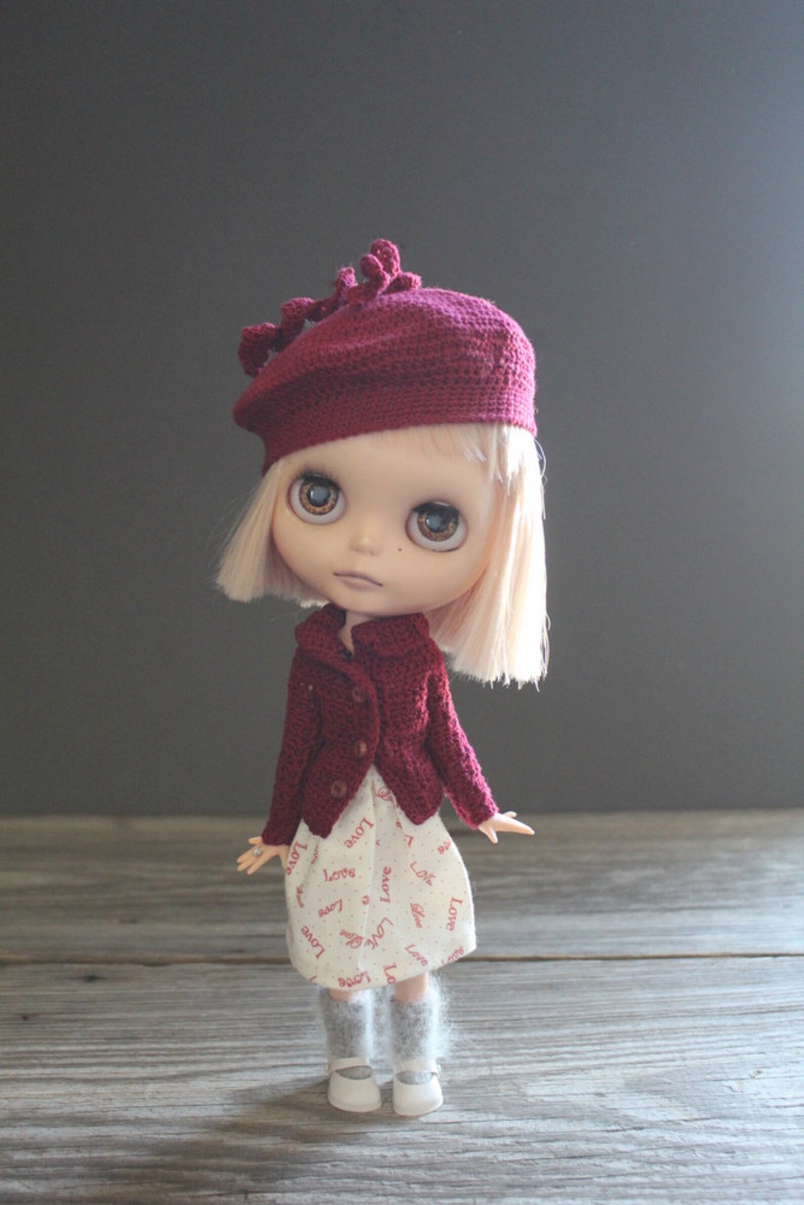 Blythe Crochet Curlicue Tam Beret Hat - Made to Order You Choose Color ...