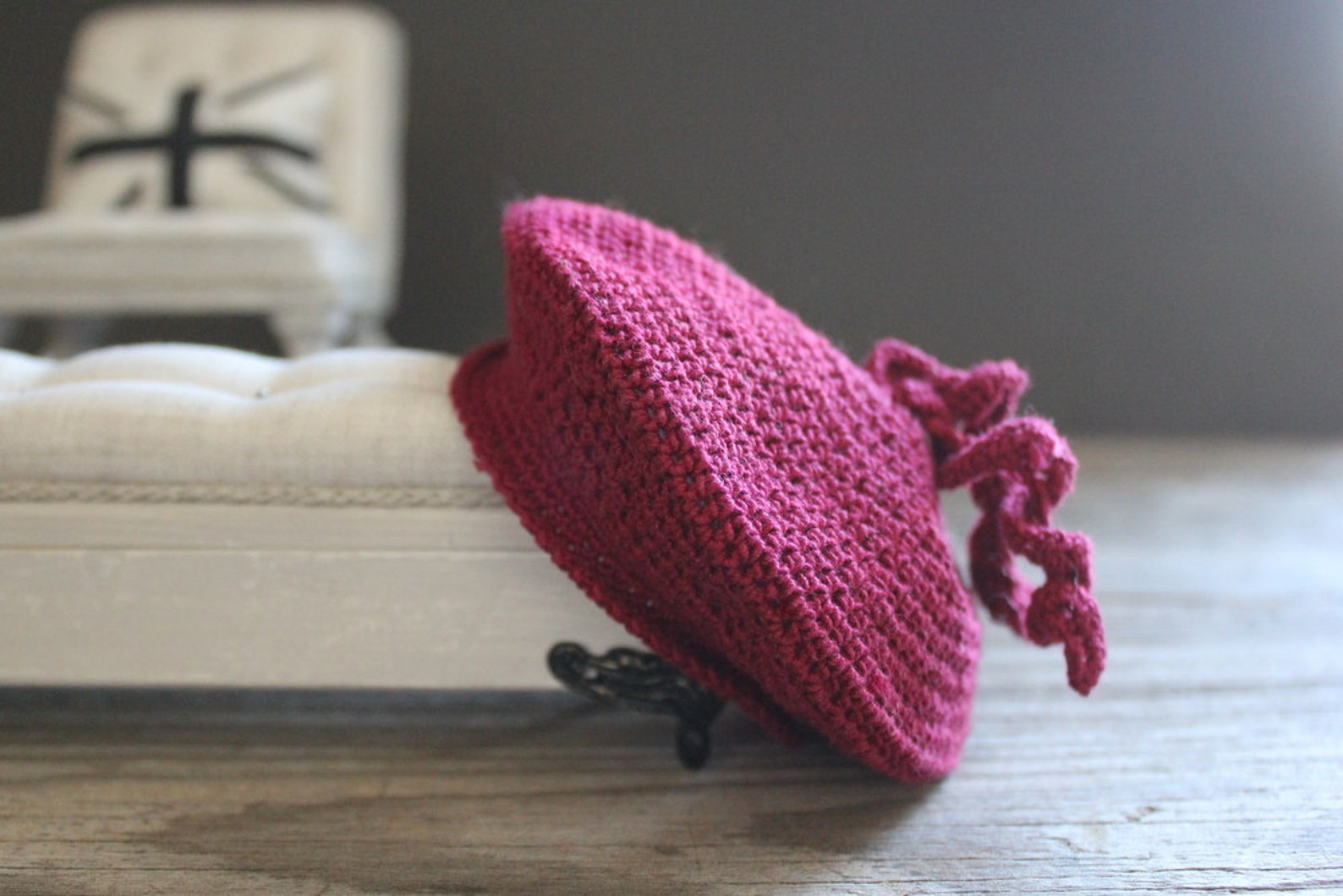 Blythe Crochet Curlicue Tam Beret Hat - Made to Order You Choose Color ...