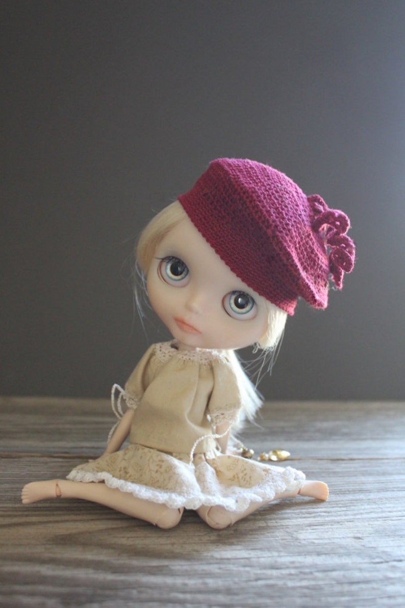 Blythe Crochet Curlicue Tam Beret Hat - Made to Order You Choose Color ...