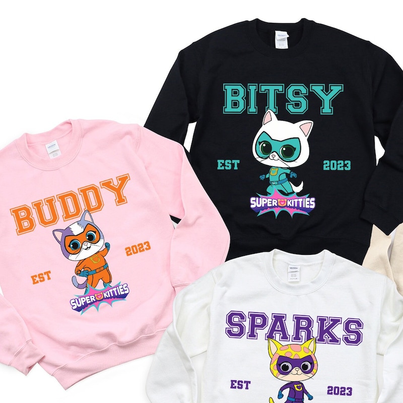 Super Kitties Black Shirt - Etsy