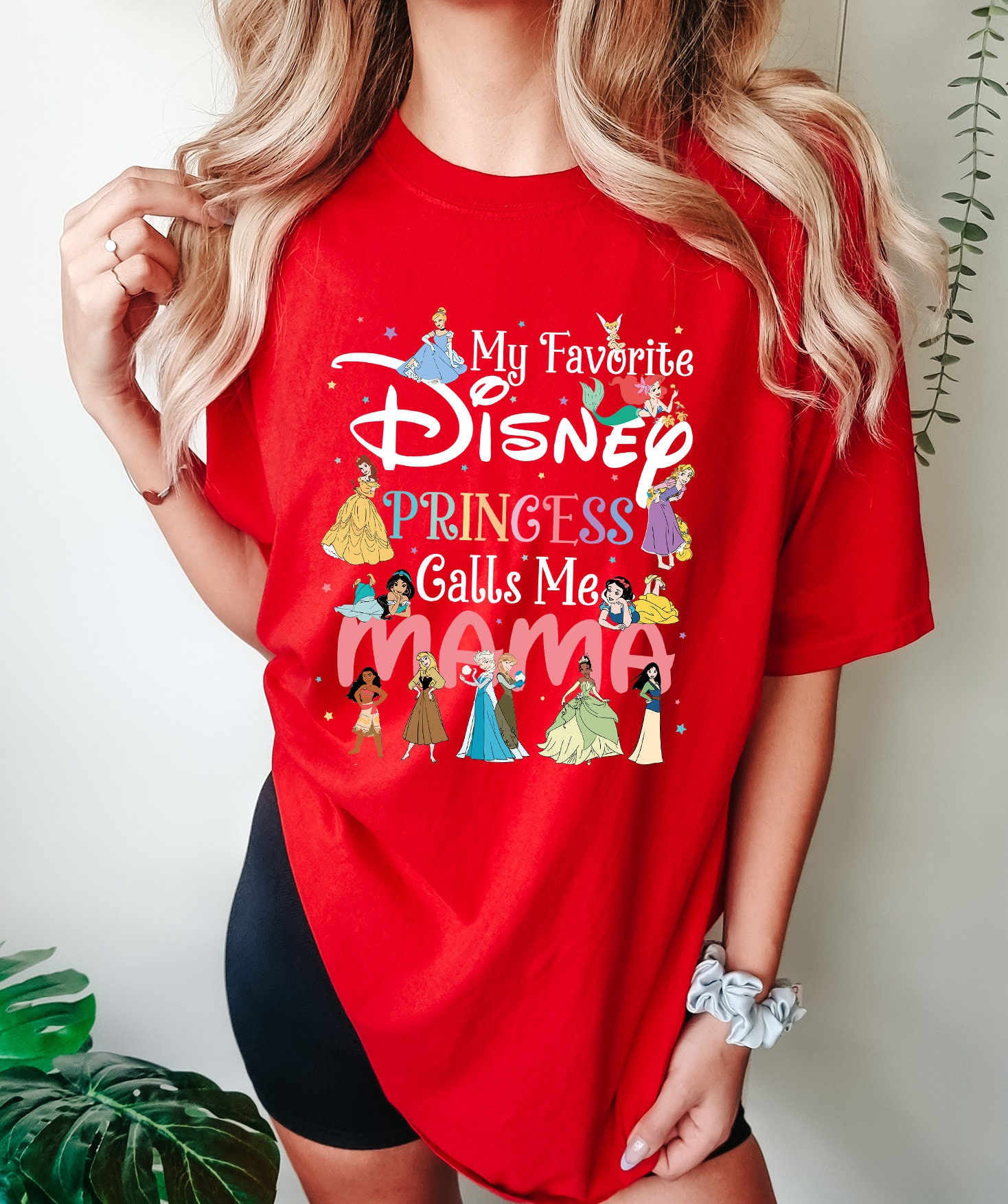 My Favorite Disney Princess Calls Me Mama Comfort Colors Shirt, Mother ...