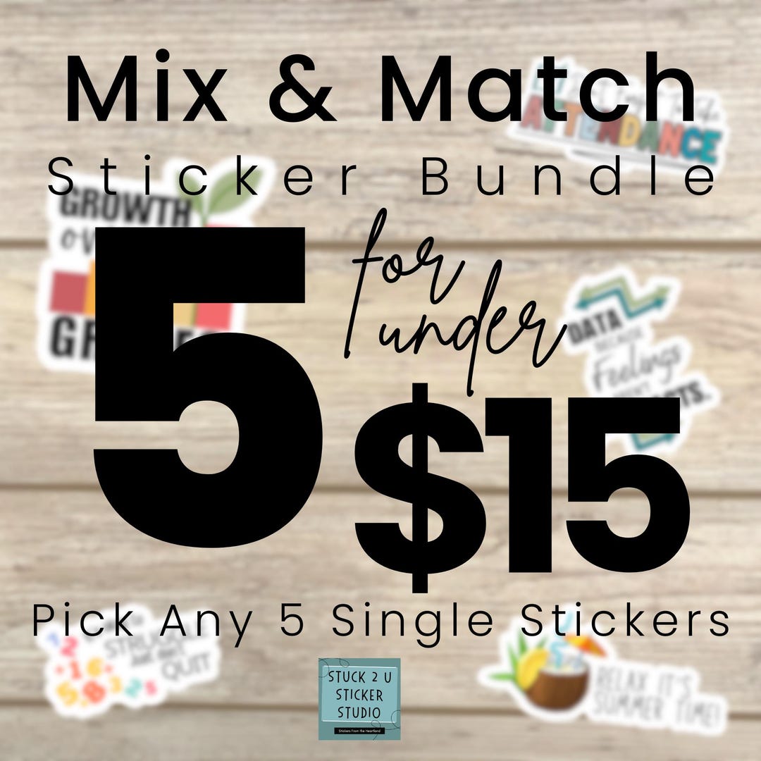 Teacher Sticker 5-pack: Mix & Match Vinyl Decals for Classroom Decor - Etsy