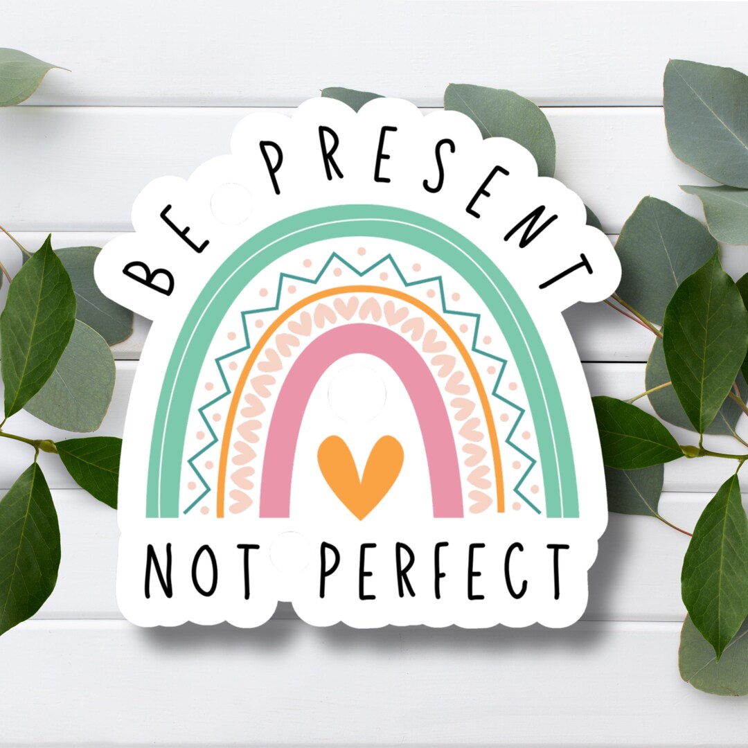 Mindfulness Vinyl Sticker: Pastel Rainbow, Self-care Affirmation - Etsy