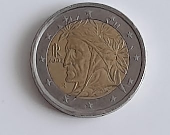 Rare Italian 2 Euro Coin 2002 With Dante. - Etsy