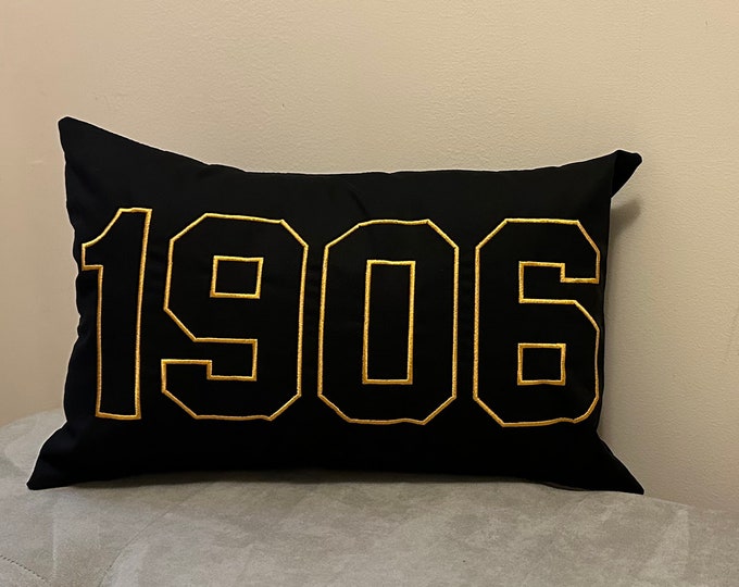 1906 ALPHA PHI ALPHA Rectangle Embroidered Greek Letter Pillow, Lumbar Pillow, Crossing Gift ...