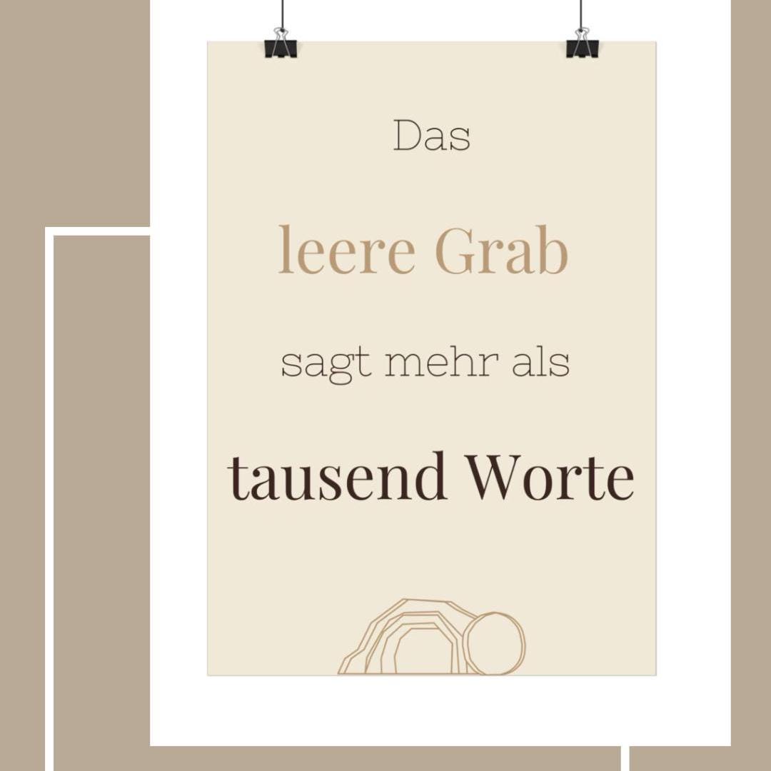 The Empty Tomb is Worth a Thousand Words Poster | Christian Mural of ...