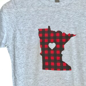 Minnesota Flannel Kids T-shirt - Minnesota Love Flannel Tee- Screen ...