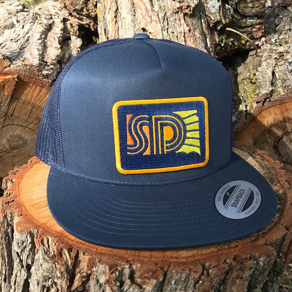 South Dakota Flat Bill Cap Navy SD Sunny Retro Flat Bill | Etsy