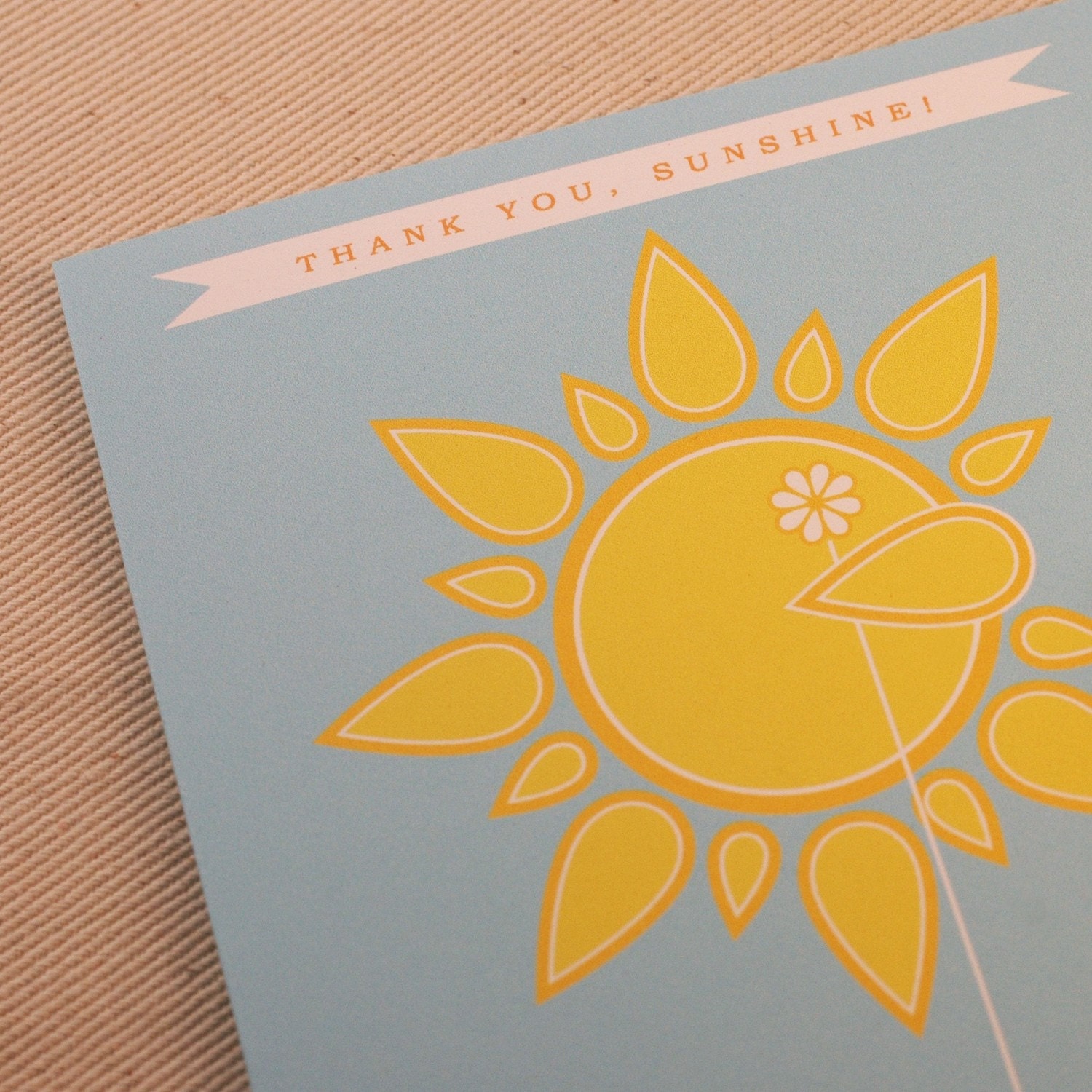 Sunshine Thank You Card: Cheery Floral Greeting - Etsy