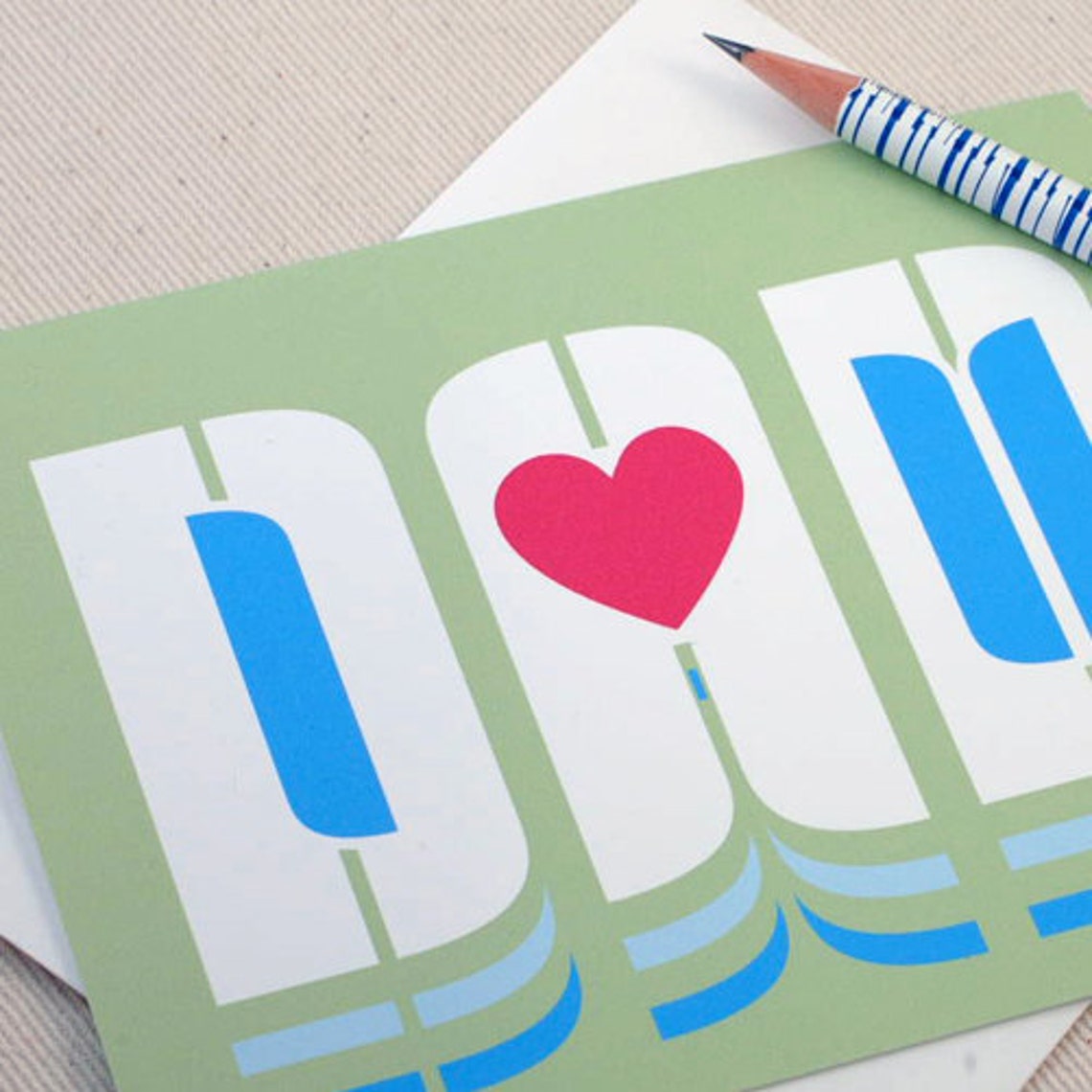 Fathers Day Card - I Love You Dad Greeting Card by Oh Geez Design - Etsy