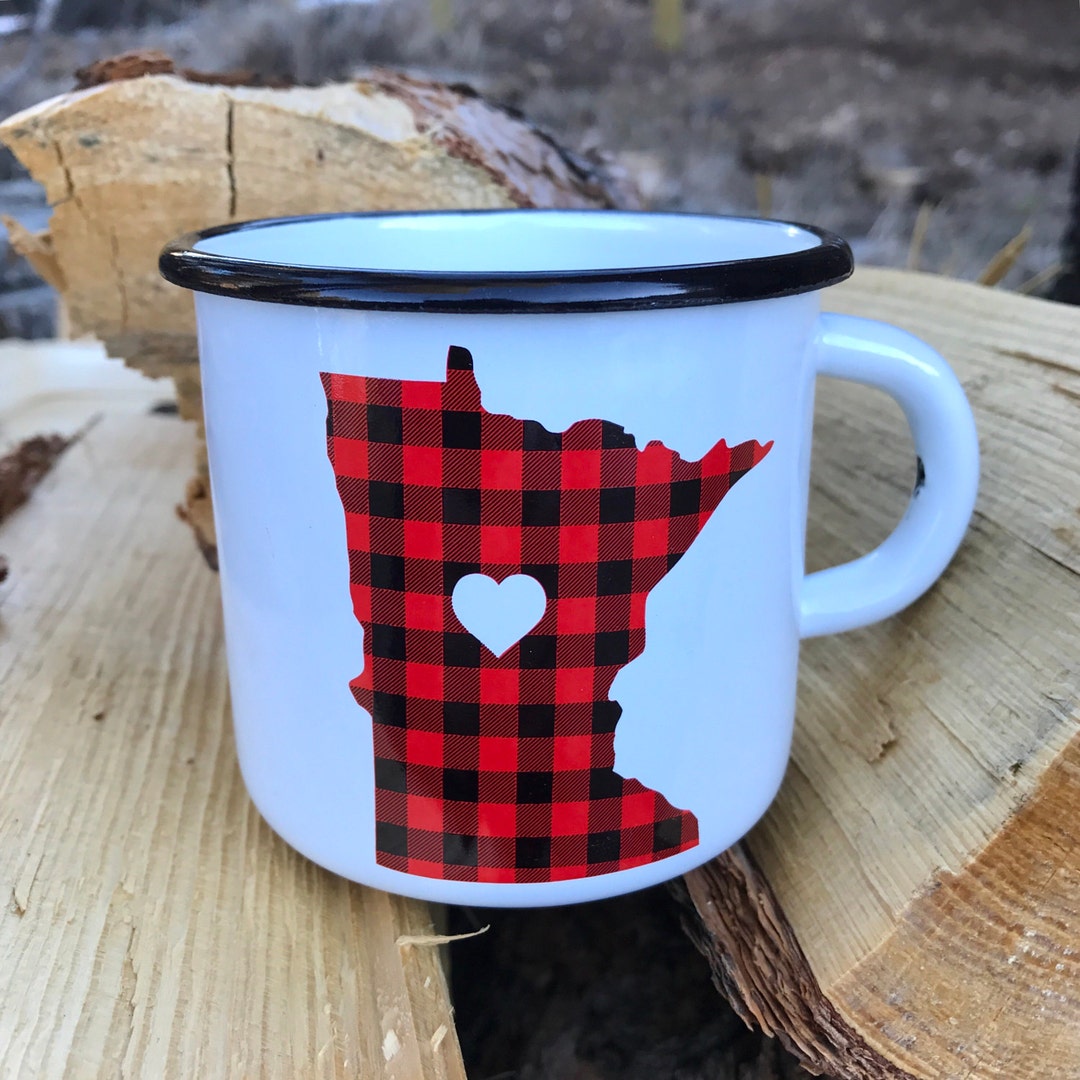 Camping Mug Minnesota Flannel - Enamel Camp Mug Minnesota Flannel Love ...