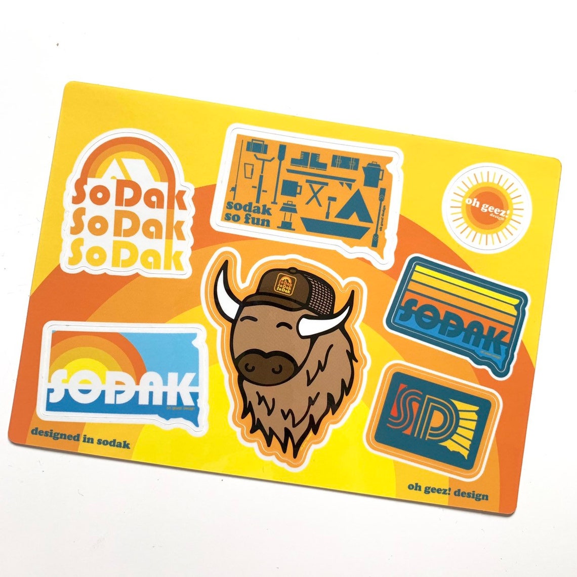 Sodak Sticker Sheet – South Dakota Souvenir Stickers - Etsy