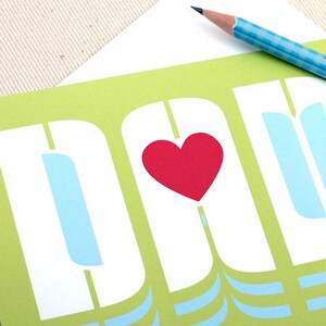 Fathers Day Card - I Love You Dad - Dad Birthday Card by Oh Geez Design ...