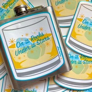 On the Rocks Under the Stars Sticker - Whiskey Sticker - Illustrated ...