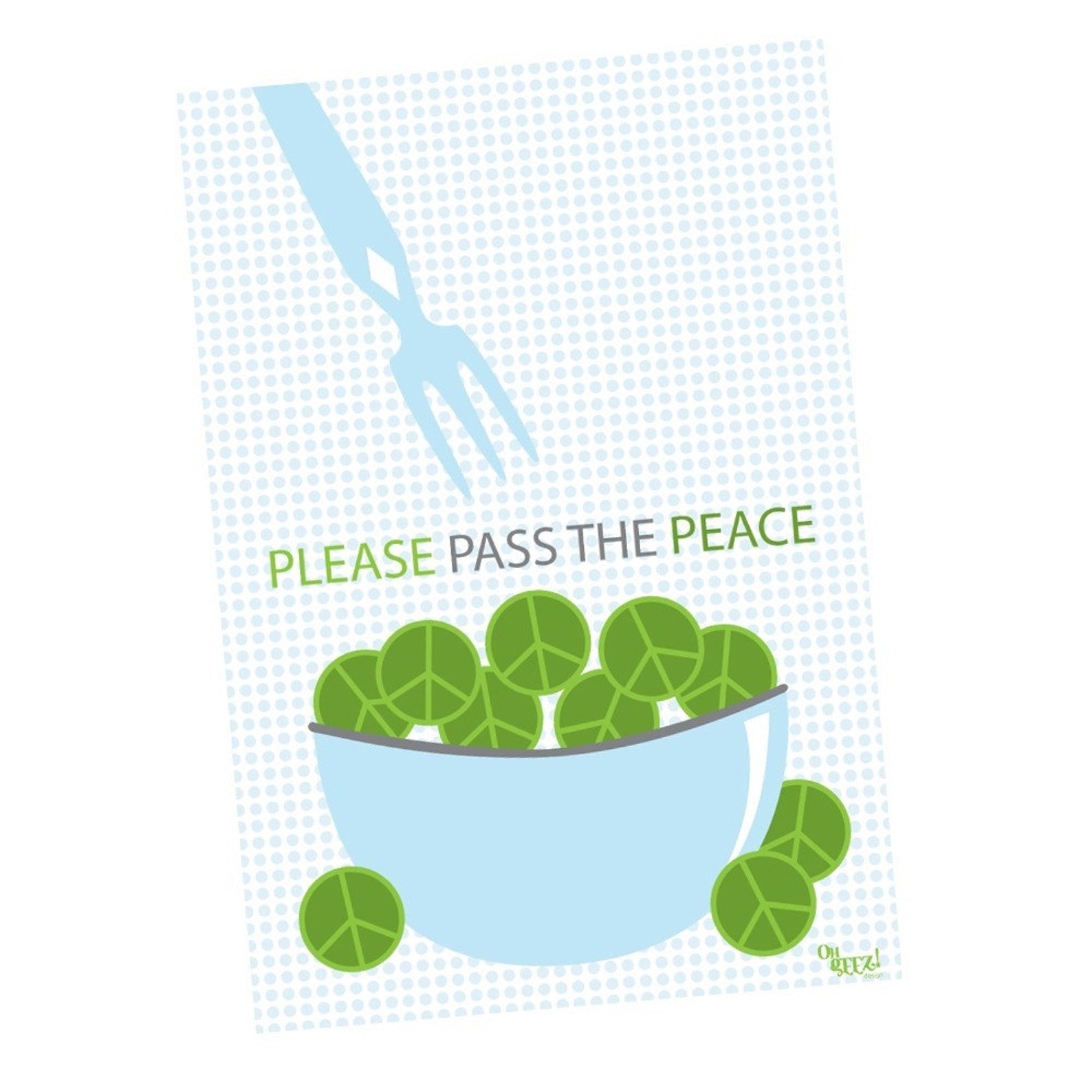 Postcard Set Pass the Peace by Oh Geez Design Set of Five | Etsy