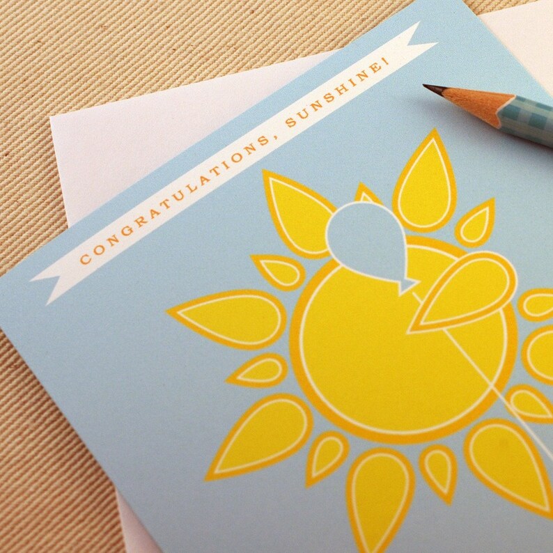 Congratulations Card - Congratulations Sunshine by Oh Geez Design - Etsy