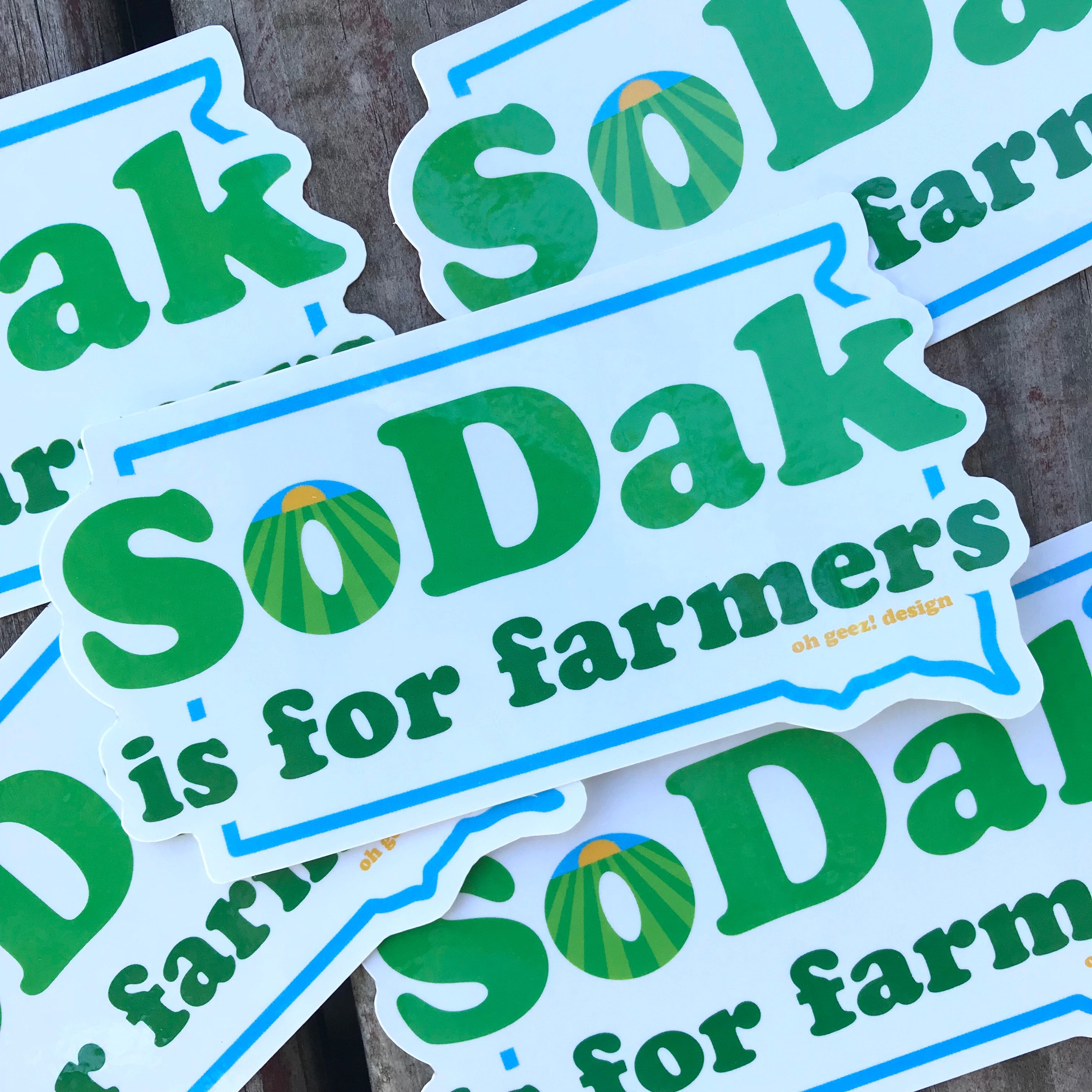 South Dakota Sticker SoDak is for Farmers Sticker Retro | Etsy